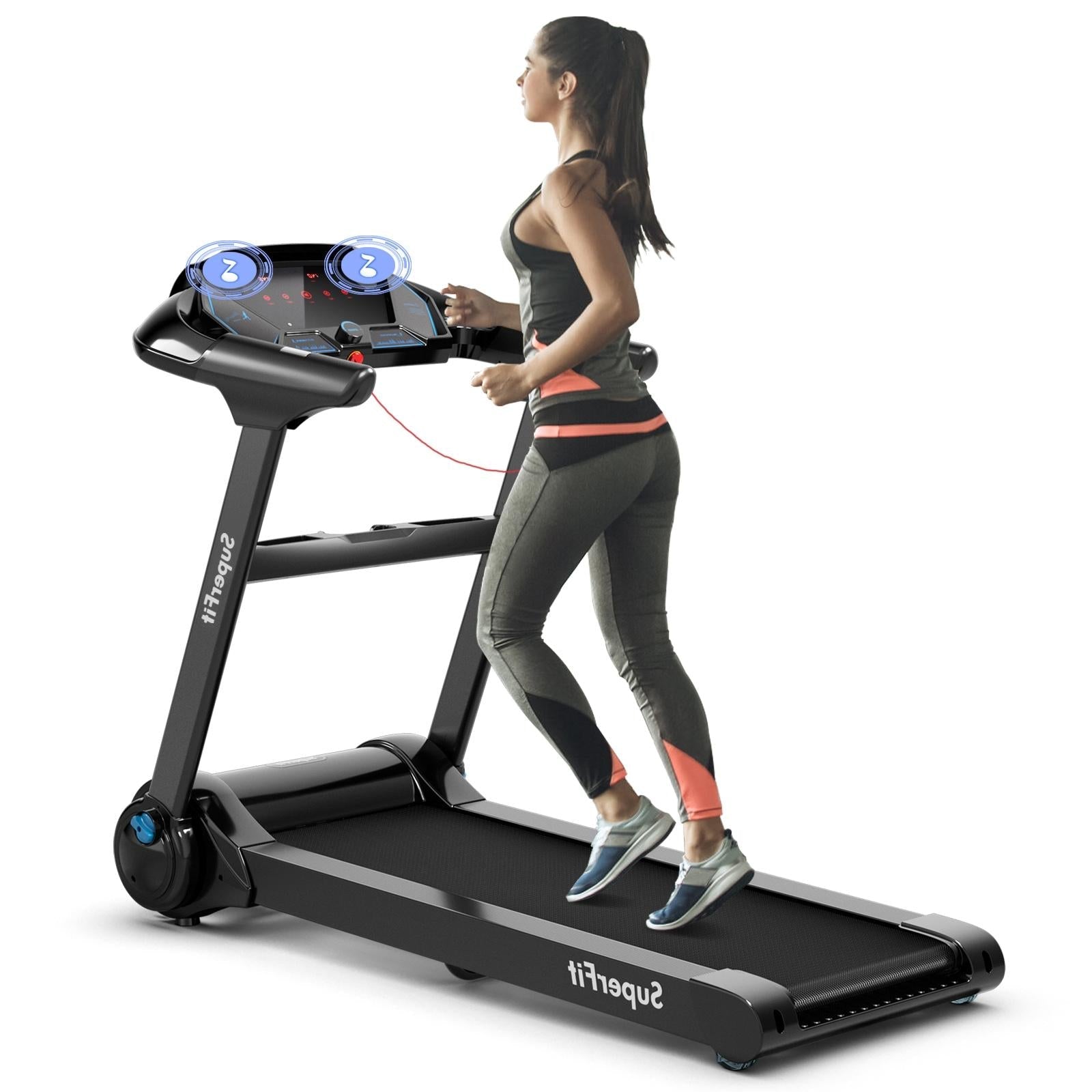 2.25HP Folding Treadmill Running Jogging Machine with LED Touch Displa