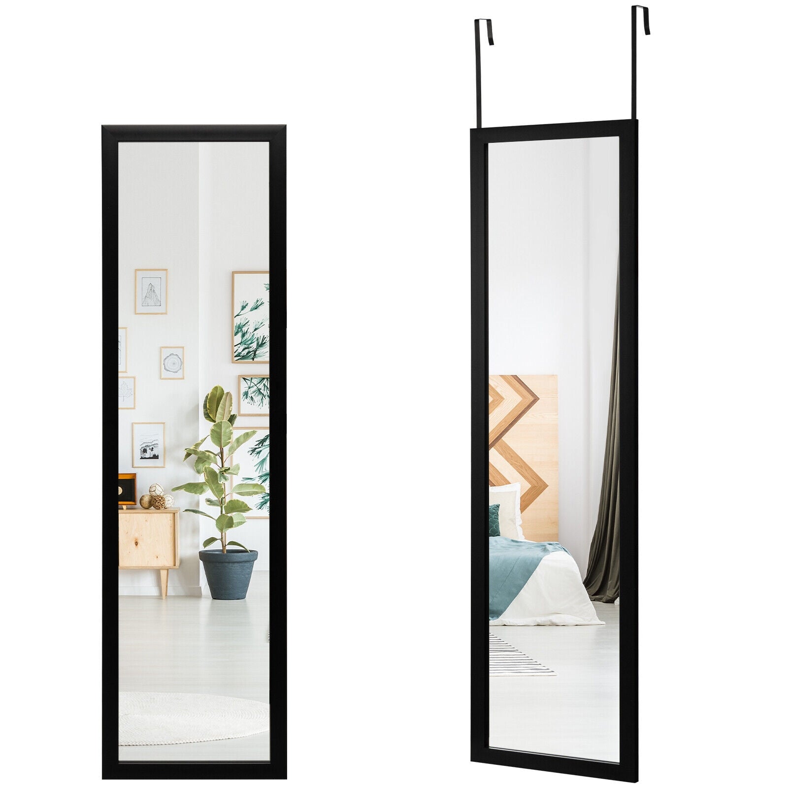 47 x 13 Inch Full Length Wall Mounted Mirror with PS Frame and Explosi