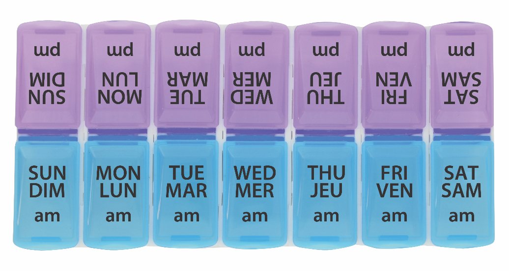 BIOS - 7 Day Pill Organizer with AM/PM Compartments