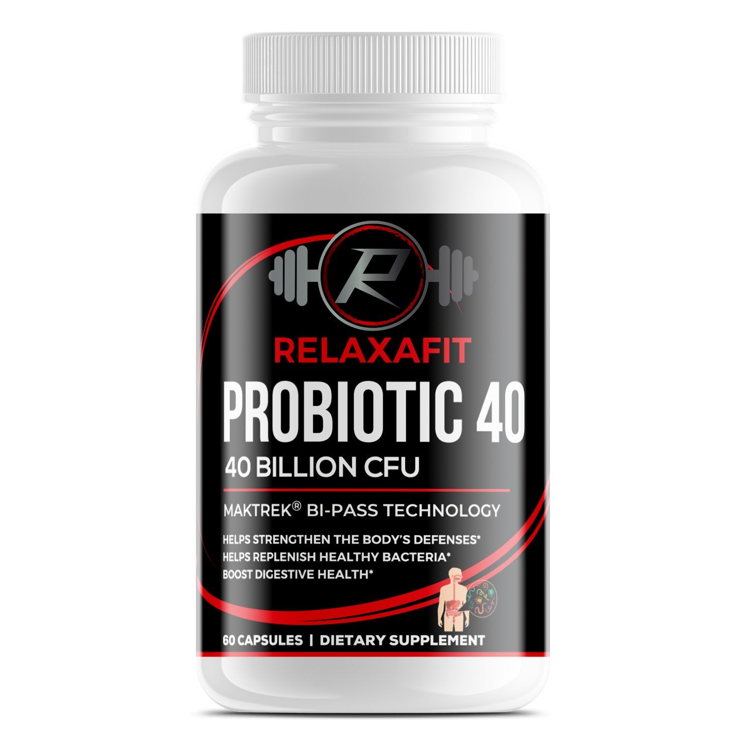 RelaxaFit - Premium Probiotic 40 - Probiotic Gut Support