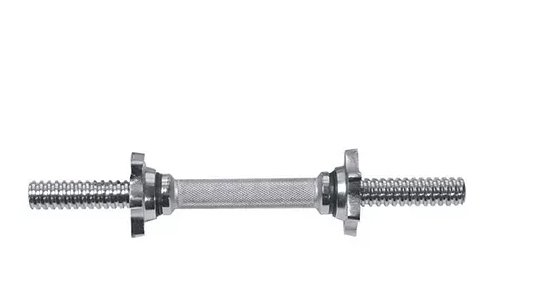 YORK FITNESS - 14" SPINDLE LOCK CHROME DUMBELL-EACH COLLARS INCL